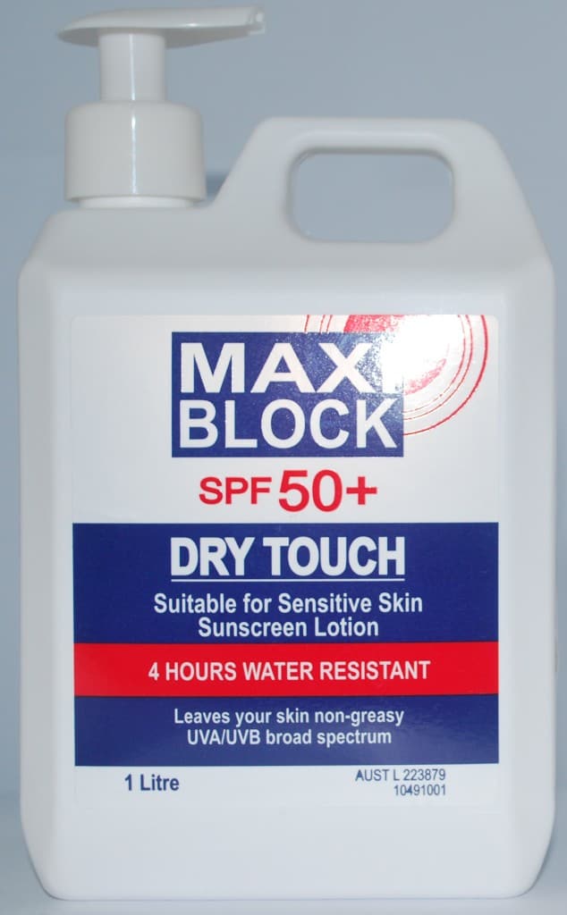 Maxi Block 50 Plus Sunscreen 1L | Alpha Cleaning Supplies